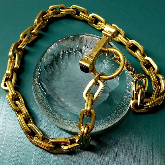 Vintage | Jewelry | Rarenlh Nat Landau Himan Link Chain Toggle Necklace ...